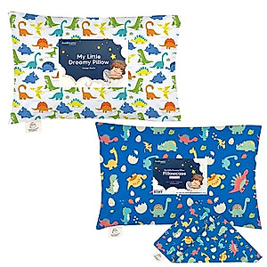 KeaBabies Toddler Pillow with Pillowcase and Toddler Pillowcase for 13X18 Pillow - 13X18 Soft Organic Cotton Toddler Pillows for Sleeping - Organic Toddler Pillow Case for Boy, Kids