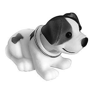 SEADEAR Dog Car Shaking Head Resin Ornament Cute Car Dashboard Bobble Head Dog Decoration Funny Car Interior Shaking Head Puppy Decor,for Desktop Ornament Home Office Decor