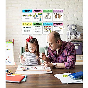 Carson Dellosa Math Strategies Posters, 8.5" x 11" Math Posters for Wall Decor, Bulletin Board, Classroom Decor, Daycare Supplies, Office Decor, Homeschool and Classroom Posters (14 Posters)