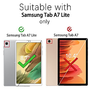 Ferilinso Designed for Samsung Galaxy Tab A7 Lite 8.7 inch 2021 Screen Protector, [Not Fit Galaxy Tab A7] 2 Pack HD Tempered Glass, Case Friendly, Bubble Free, Easy Installation