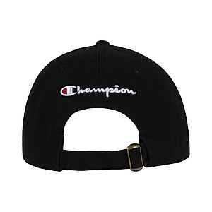 Champion unisex adult Ameritage Dad Adjustable Cap Headband, Dark Black, One Size US