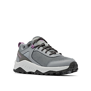 Columbia Women's Trailstorm Ascend Waterproof, Titanium Grey Steel/Dark Lavender, 5.5