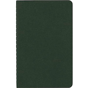 Moleskine Cahier Journal, Soft Cover, Pocket (3.5" x 5.5") Ruled/Lined, Myrtle Green, 64 Pages (Set of 3)