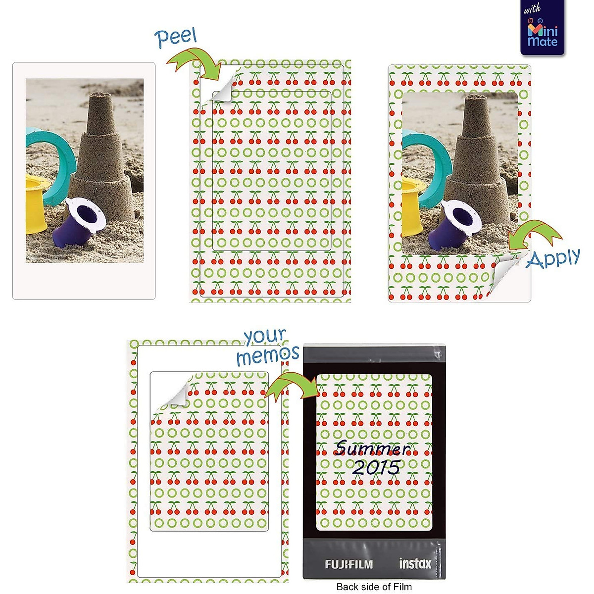 Fujifilm Instax Mini 40 Instant Film Camera Black with Carrying Case + Fuji Instax Instant Film 20 Sheets Accessories Bundle, Photo Album, Assorted Frames + More