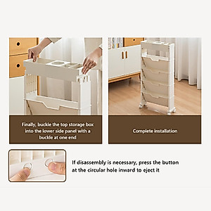 3 Tier Mobile Bookshelf with Wheels Rolling Utility Cart Movable Office Paper Organizer, Multifunctional Document Folder File Storage Trolley Deskside Book Shelf for Classroom Home Office (A)
