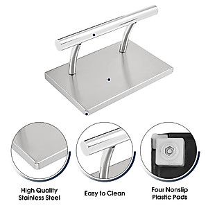 BarberPub Stainless Steel Footrest Barber Chair Foot Rest Parts for Hairdressing Salon Beauty Spa Equipment FOT01 (Silver)