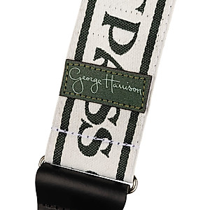 Fender George Harrison All Things Must Pass Logo Guitar Strap, 2in, White/Black