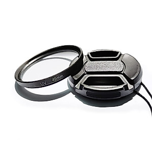 49mm Multi-Coated UV Protective Filter & 49mm Lens Cap Compatible for Canon M50II M100 M6 with EF-M 15-45mm Lens.(1+1 Pack)