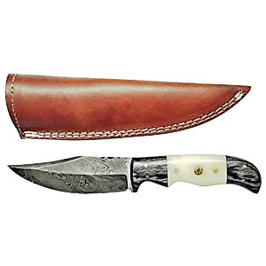 Titan International Knives Damascus Steel Hunting Knife