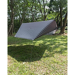 Miztli Camping Hammock with Net and Rain Fly, Portable Lightweight Outdoor Hammock Tree Travel Backpacking Hammock Tent with 20Ft(Total) Tree Straps, Perfect for Camping Hiking Yard Adventure Survival