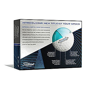 Titleist Tour Speed Golf Balls, White, (One Dozen)