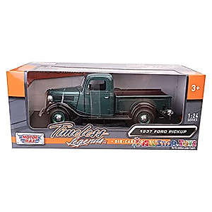 Motormax 1937 Ford Pickup Truck Green 1:24 Diecast Car