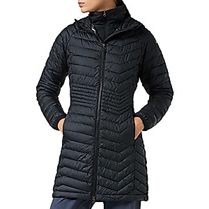 Columbia Women’s Powder Lite Mid Jacket, Winter, Water Repellent, Black,Large