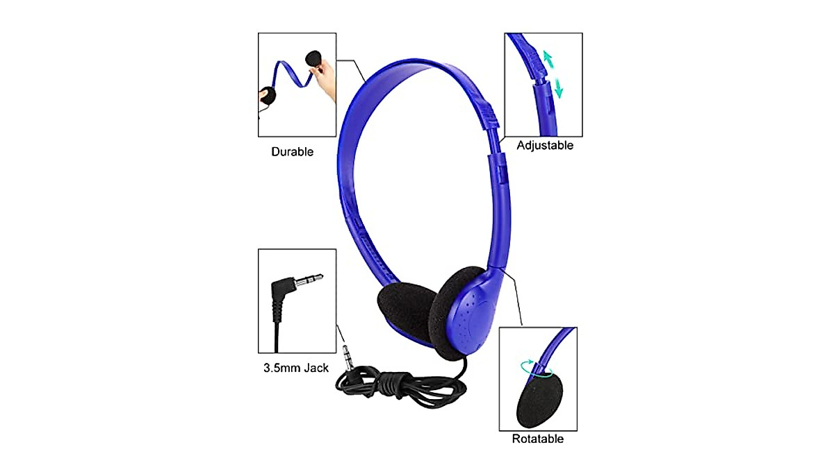 QWERDF 8 Pack Classroom Headphones - Perfect for Students
