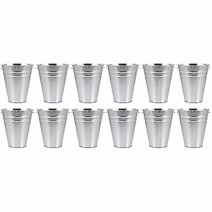 12 Pcs Stainless Steel Beer Bucket with Handle Wine Tasting Spittoons Wine Spittoons Wine Dump Buckets Champagne Bucket Spit Wine Barrels Cold Wine Barrels (Silver)