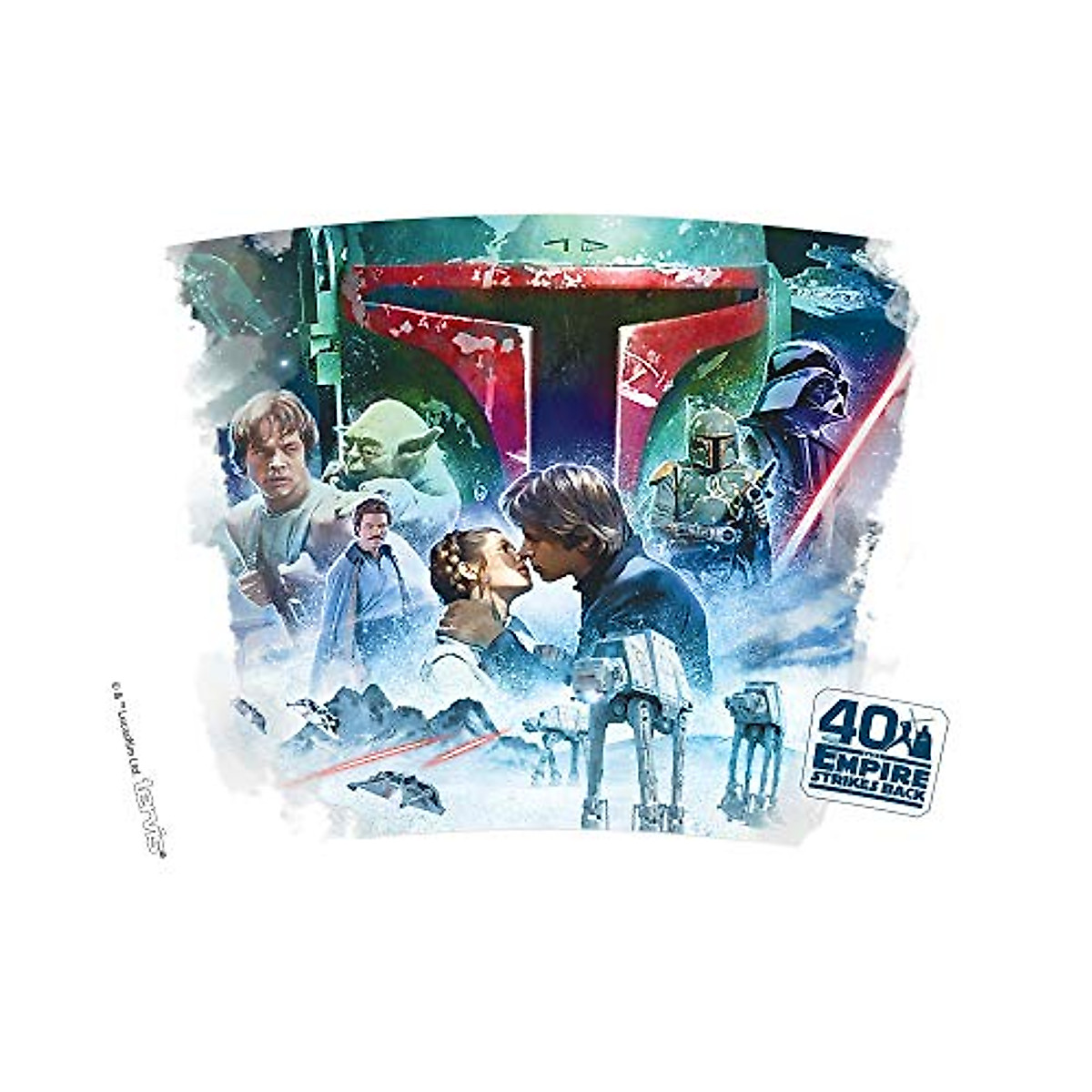 Tervis Made in USA Double Walled Star Wars Insulated Tumbler Cup Keeps Drinks Cold & Hot, 16oz, Empire 40th Collage