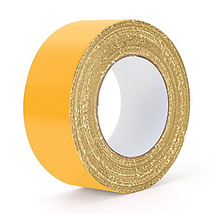 Yellow Duct Tape Heavy Duty Waterproof, 40 Yards X 2 Inch, 9 Mils Thickness Strong Adhesive Sticky, No Residue, Easy Tear by Hand for Home Repairs Indoor Outdoor Crafts Packing HVAC and Construction