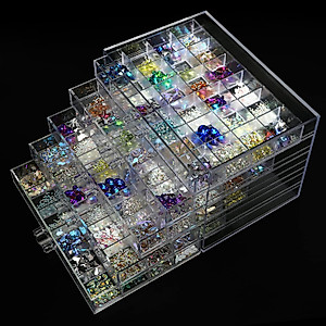 5 Tier 120Lattice nail Organizers and Storage Clear Acrylic Nail Jewellery Accessories Storage Case Holder Shelves Display Mesa Para Manicura Profesional Nail Table