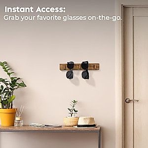 Spaceneat Sunglasses Holder for Wall - Keep Your Eyewear Safe - Sunglass Organizer Storage, Eyeglass Holder Stand, Sun Glasses Organizer Display Rack - Sunglass Holder for Multiple Glasses, 5 Slots