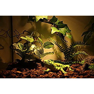 AQUA KT Reptile Terrarium Forest Tree with Plant Leaves for Amphibian Habitat Décor Lizard Snake Turtle Supplies