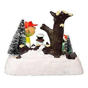 Joy to the World Collectibles Peanuts Battery-Operated Lighted Snoopy Swing Musical Tablepiece Nativity, 10-Inches, Multicolor