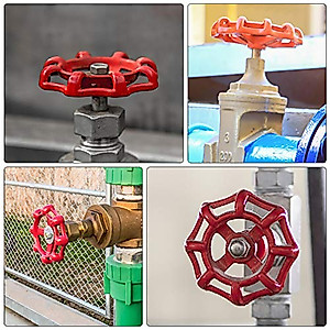 balacoo Outdoor Faucet Knobs Replacement, 10pcs Metal Outside Faucet Handle Round Wheel Handle (66mm