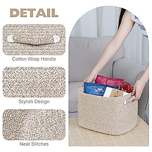 Syeeiex Cube Storage Bins, [3-Pack] 13x13x13 Storage Cube Bins, Collapsible Storage Cubes, Storage Baskets, Fabric Storage Bins for Storing Cloths, Books on Bedroom or Living Room(With Hard Bottom)