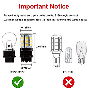 Makergroup S8 3156 Wedge Base LED Light Bulb 12VAC/DC Low Voltage 4Watt Warm White 2700K-3000K for Outdoor Landscape Lighting Pathway Deck Step Paver lights,Driveway Lights 6-Pack