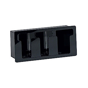 Dispense-Rite FML-3 Three Section Built-in lid Organizer - Black Acrylic