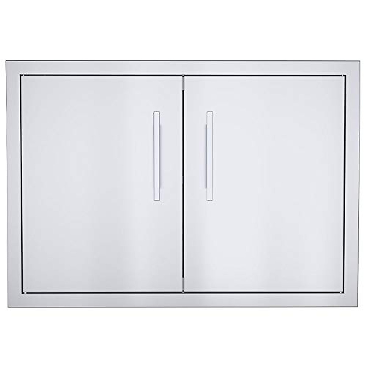 SUNSTONE BA-DSH30 Beveled Frame 30-Inch Stainless Steel Weather Sealed Dry Storage Pantry