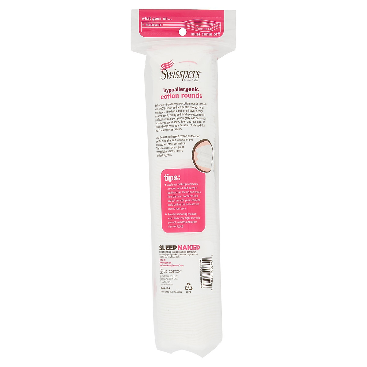 Swisspers Premium Hypoallergenic Cotton, 100 count (pack of 3) = 300 count