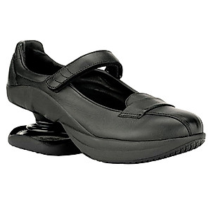 Z-CoiL Pain Relief Footwear Women's Sofia Slip Resistant Black Leather Mary Jane (8 C/D US, Black, Numeric_8)