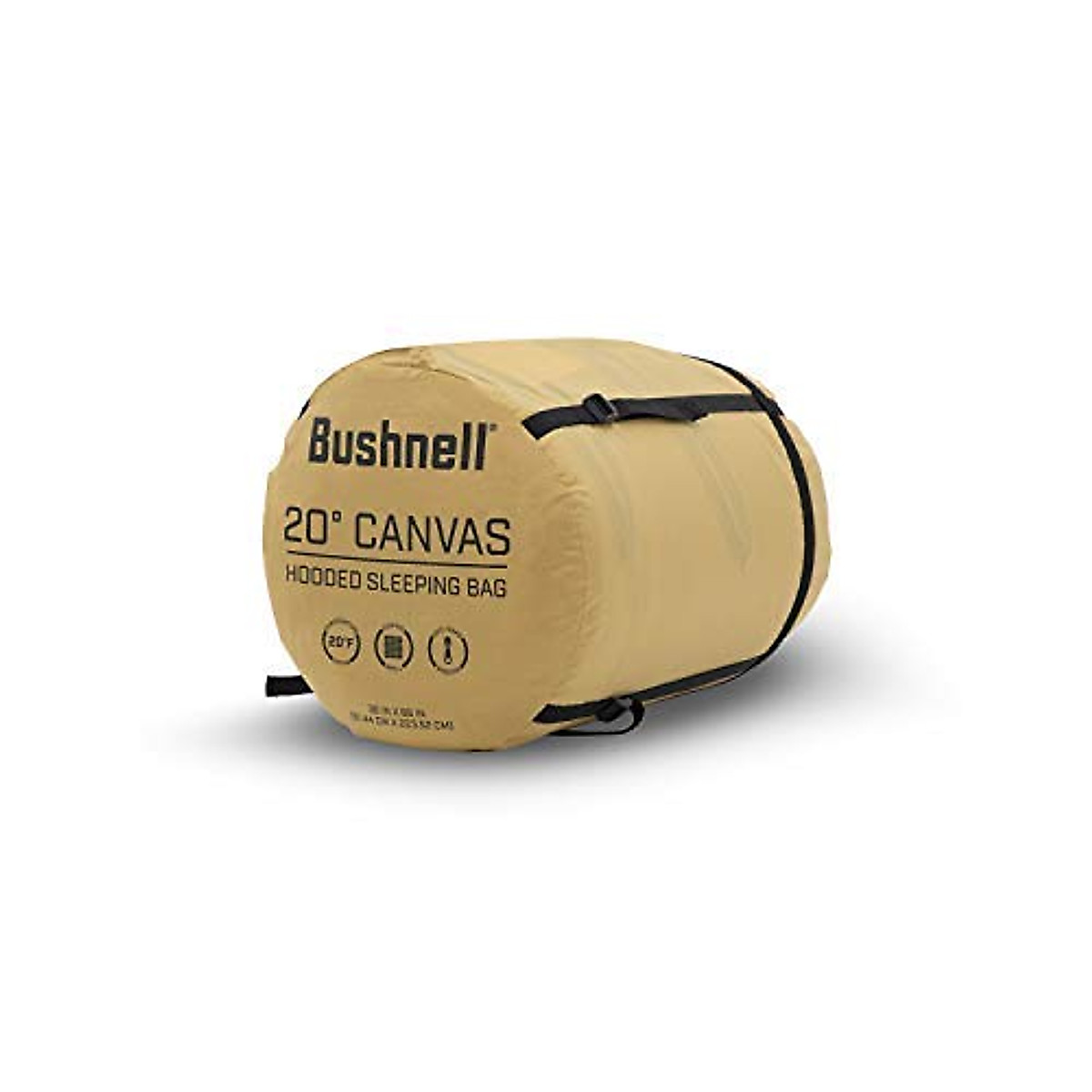 Bushnell Hooded Canvas Sleeping Bags | 20 Degree Sleeping Bag with Heavy Flannel Lining for Cold Weather Camping