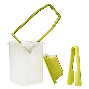 XPIWHTOW Pickle Storage Container With Strainer - Jalapeno Jar & Chile Holder - Pickles Keeper For Preserving And Keeping Food Fresh