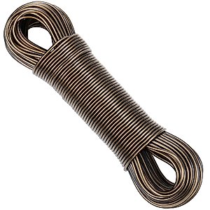 H&S Steel Core Clothes Lines for Outside Hanging - 4mm Thick & Extra Strong Clothesline Wire for Garden - 50m Heavy Duty Clothes Line for Drying Clothes