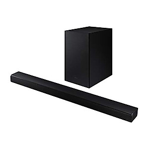 Samsung SP-LSP7T 120" The Premiere 4K Smart Laser Short-Throw Projector with a Samsung HW-A550 2.1ch Black Wireless Soundbar with Subwoofer (2021)