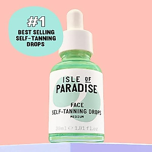 Isle of Paradise Self Tanning Drops, Medium (Golden Glow) - Vegan and Cruelty Free Self-Tan Drops, 1.01 Fl Oz