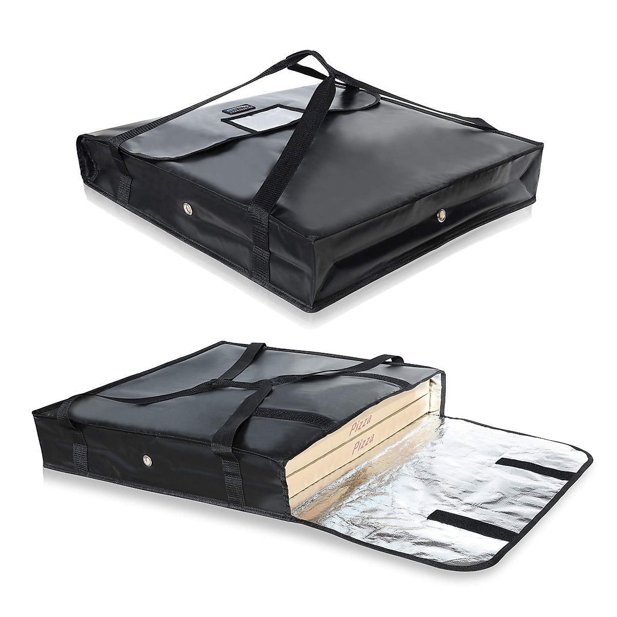 New Star Foodservice 51131 Insulated Pizza Delivery Bag, 24" by 24" by 5", Black