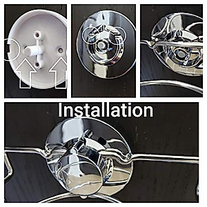 SIMPLELIFE Hair Dryer Holder Wall Mount Curling Iron Flat Iron Organizer, Hidden in Cabinet, NO Scuff Marks,(Improved Design) hairdryer Straightener Hair Brush Home Storage, Suction Cup (Cabinet)