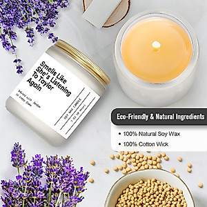 Music Lover Scented Candle with Lavender Scent -Merch Gifts for Party Decorations, Handcrafted, Long-Lasting Candle for Mother's Day Nurse Graduation Christmas Gift