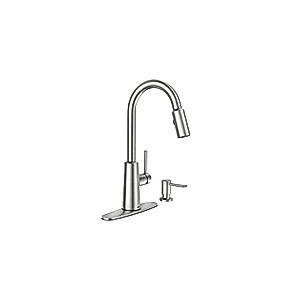 Moen 87066SRS Pullout Spray High-Arc Kitchen Faucet with Soap Dispenser from The Nori Collection,