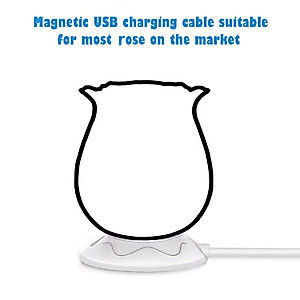 Replacement Rose Charger, 2.5ft Fast Charging Dock Magnetic USB Charger Cable Station Stand Base Cord for Rose Only - 12mm/ 0.47inch