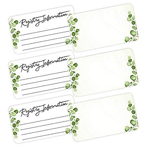 PARTH iMPEX Registry Information Cards - (Pack of 100) 3.5" x 2" Invitation Insert for Bridal Wedding Baby Shower
