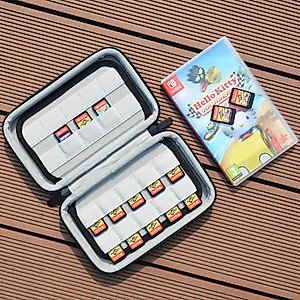 Jun Xuan Game Card Storage Case for Nintendo Switch Cartridges - Holds 40 Games - Black/Grey