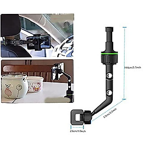 LYW 360° Rearview Mirror Phone Holder,Car Rearview Mirror Mount Phone and GPS Holder,Universal 360 Degrees Rotating Car Phone Holder,Cell Phone Automobile Cradles(Black) (1)