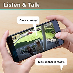 iHome Insight Smart Outdoor WiFi Security Camera, 1080p HD IP65 Weatherproof Camera with 2-Way Audio, Night Vision, and Motion Alerts, Compatible with Alexa and Google Home, 2 Pack