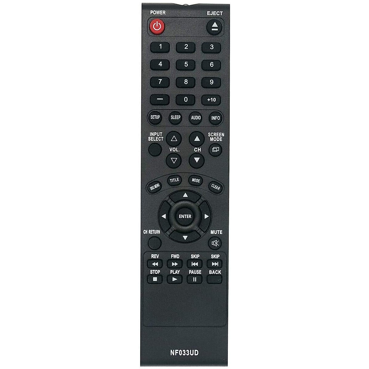 New NF033UD Replaced Remote Applicable for Sylvania Emerson TV DVD Player LD190SS1 LD190SS2 LD195SSX LD320SS1 LD320SS2 LD320SSX LD370SSX LD190EM1 LD190EM2 LD260EM2 LD320EM2 A9DF1UH