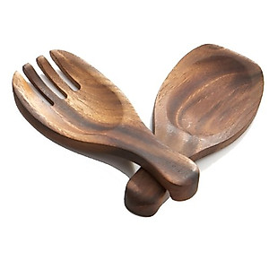 Woodard & Charles Salad Hands, 7 3/8" x 3 1/8", Brown