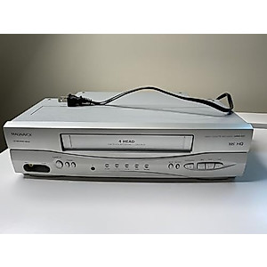 MAGNAVOX 4-Head VCR Video Cassette Recorder w/Remote, USB Adapter, HDMI Converter