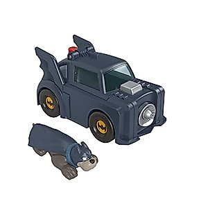 Fisher-Price DC League of Super-Pets Preschool Toy Super Launch Ace & Batmobile Vehicle Set for Kids Ages 3+ Years